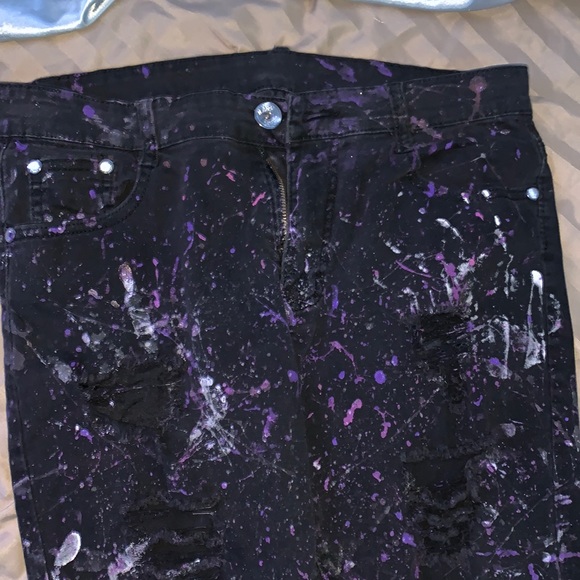 Jeans | Custom Painted Splatterhandprint Jeans | Poshmark